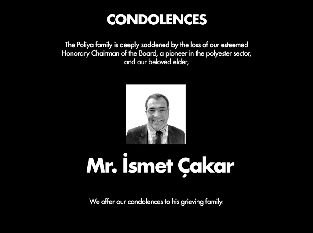 CONDOLENCES - Poliya