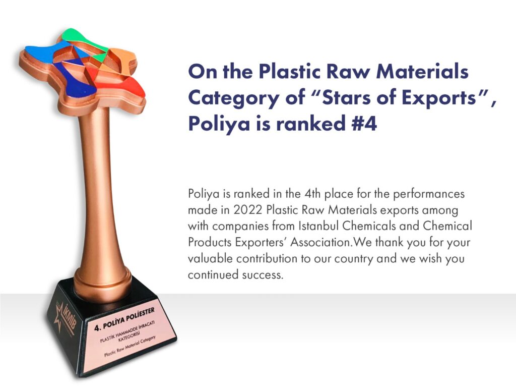 On the Plastic Raw Materials Category of “Stars of Exports”, Poliya is ...